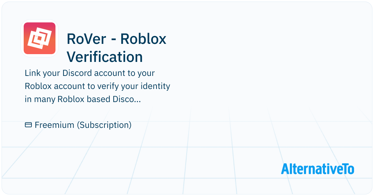 RoVer - Roblox Verification: Integrate your Discord server with Roblox ...