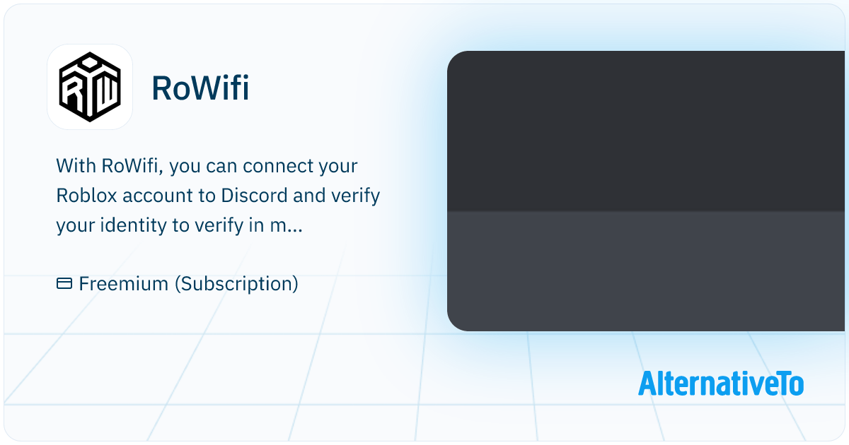 RoWifi: Connect your Roblox account to Discord to verify your identity ...