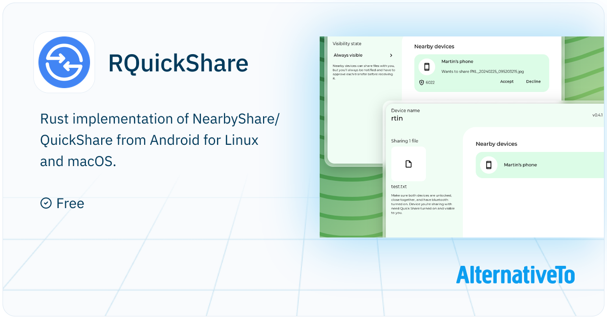 RQuickShare: Rust implementation of NearbyShare/QuickShare from Android ...