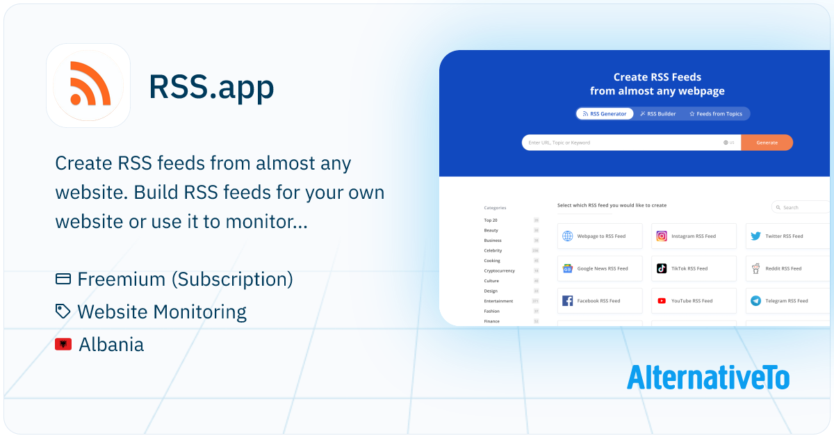 RSS.app: Create custom RSS feeds for sites without RSS support ...