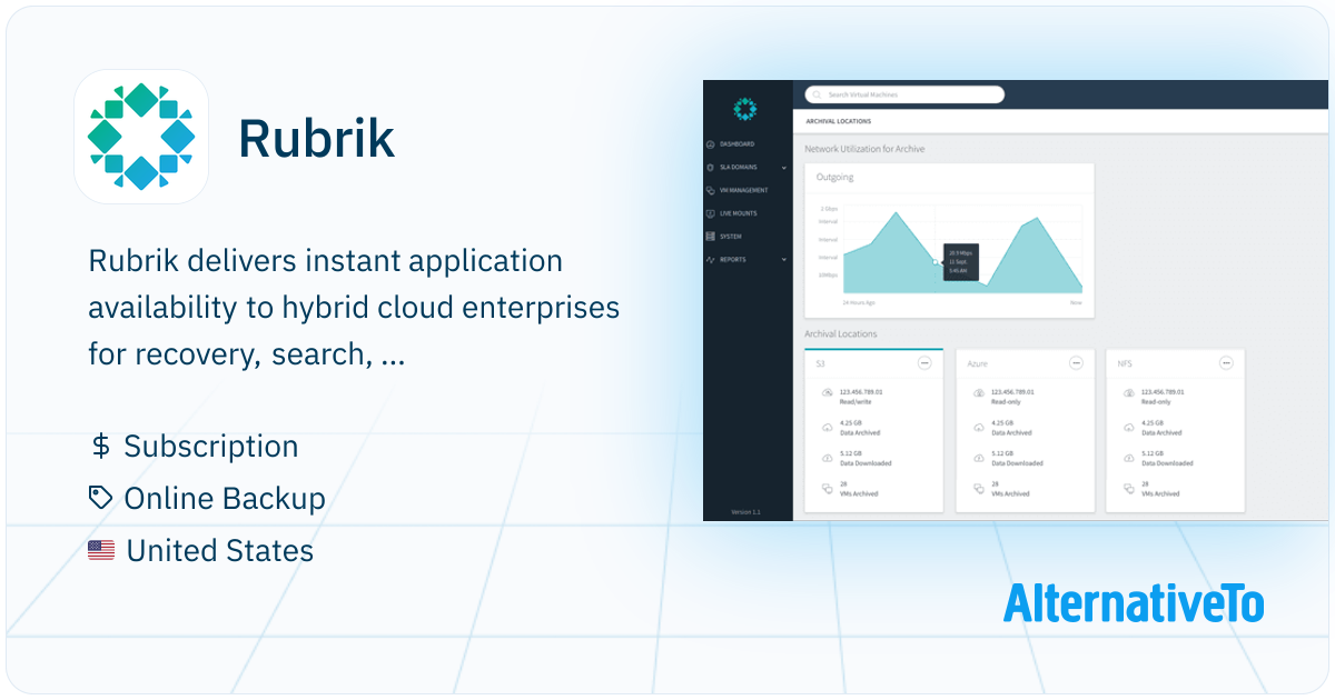 Rubrik: Delivers instant application availability for recovery, search ...