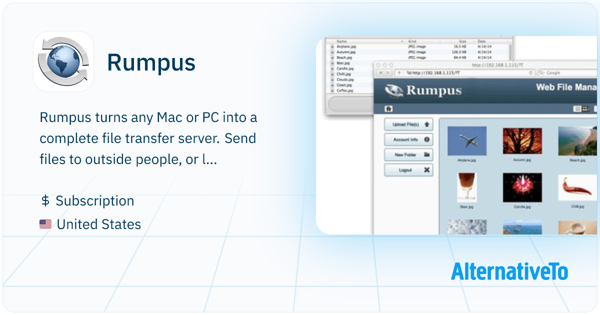 Rumpus: Turns any Mac or PC into a complete file transfer server ...