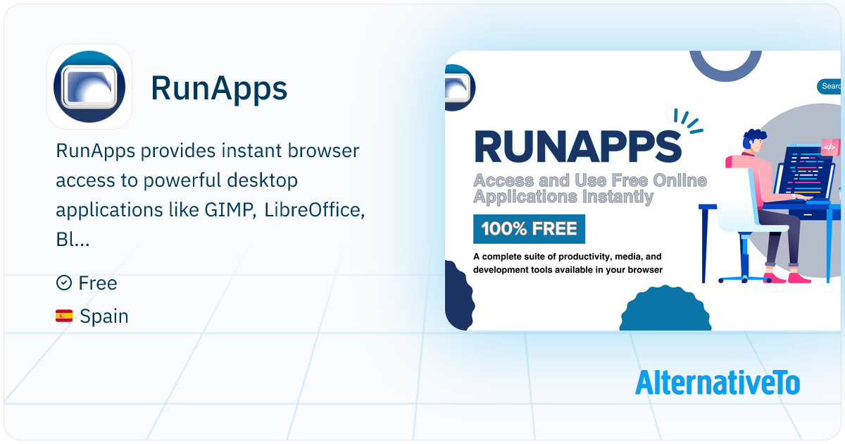 RunApps: Launch powerful desktop apps directly in your browser | AlternativeTo