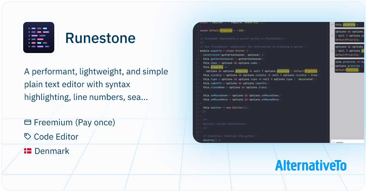 Runestone: A lightweight text editor with core features for editing ...