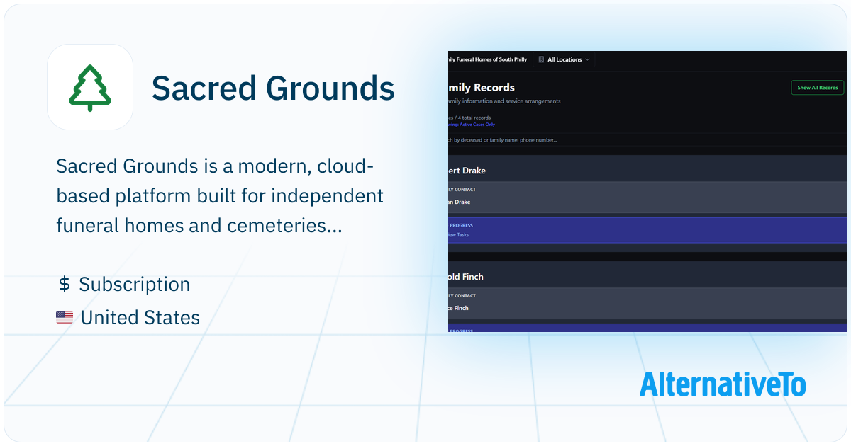Sacred Grounds: Simple, affordable software for independent funeral ...