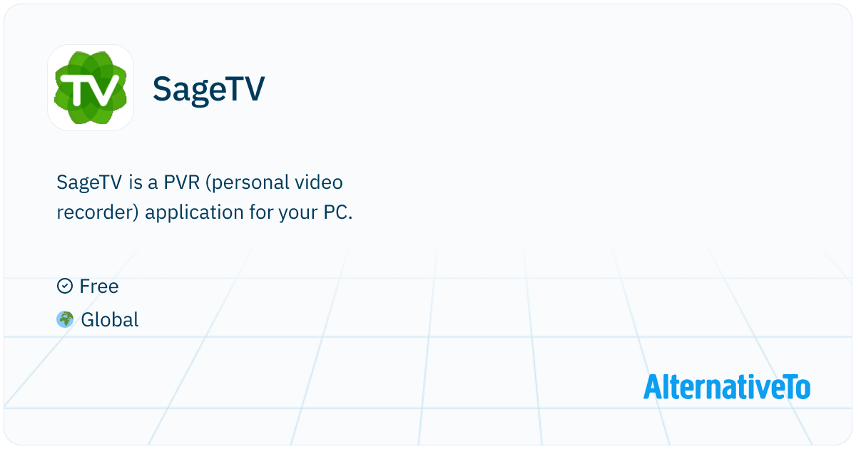 SageTV: PVR (personal video recorder) | AlternativeTo
