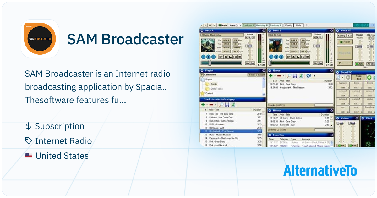 SAM Broadcaster: Automates and manages live and scheduled internet ...