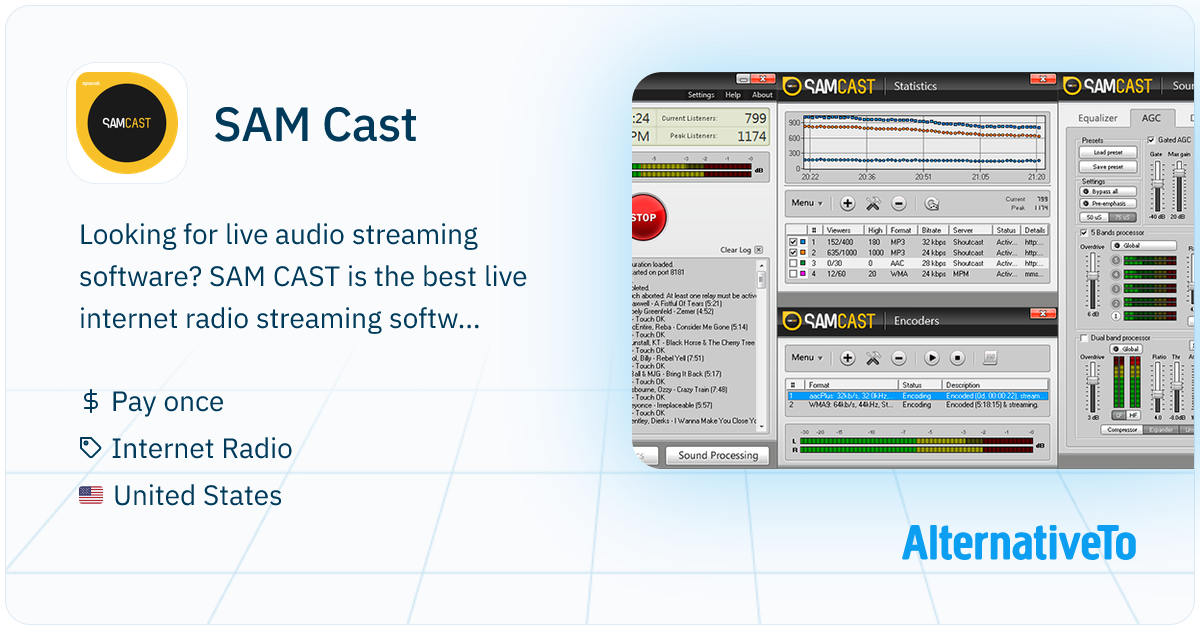 SAM Cast: Looking for live audio streaming software? | AlternativeTo