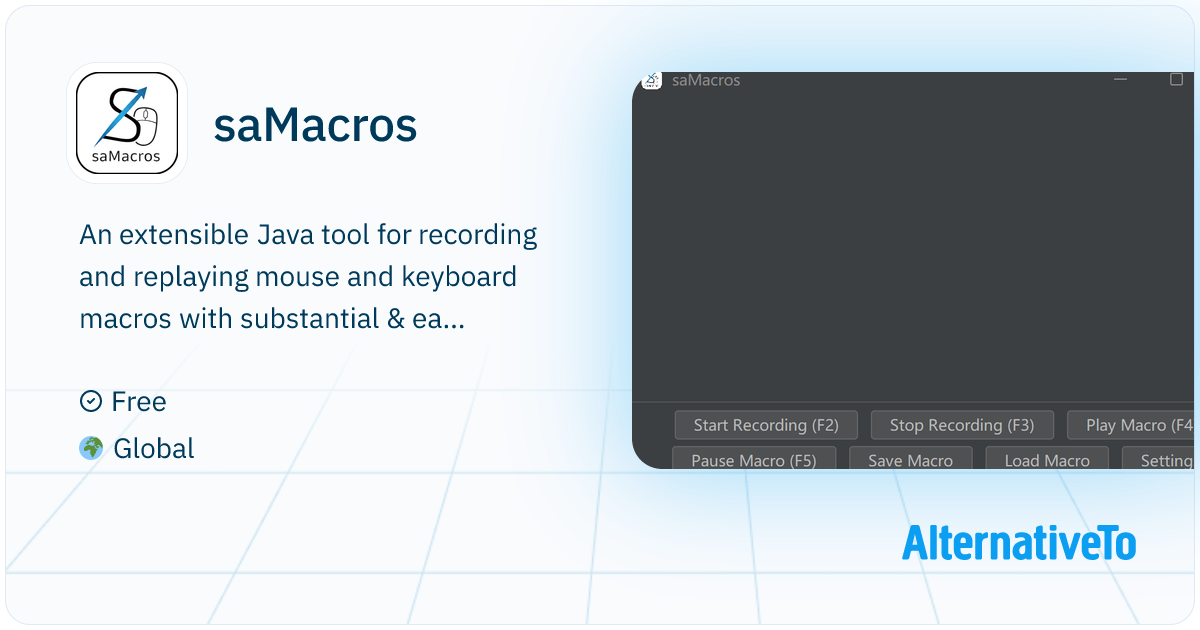 saMacros: A Java-based advanced mouse macros app | AlternativeTo