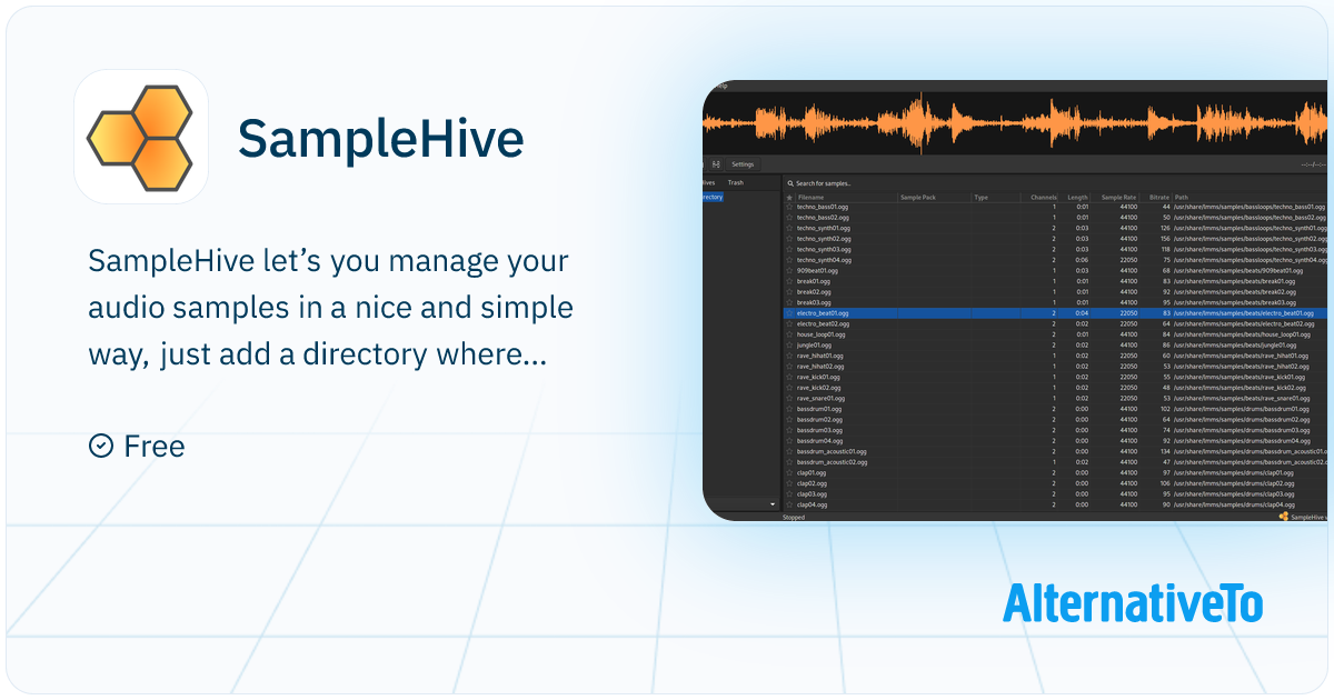 SampleHive: A simple, modern audio sample browser/manager for GNU/Linux ...