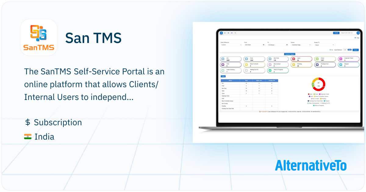 San TMS: SanTMS is an advanced ticket management software with AI ...