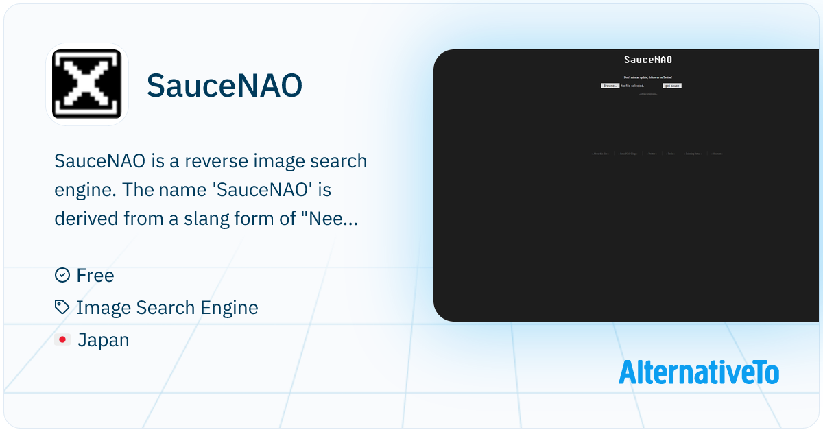 SauceNAO: Reverse image search engine | AlternativeTo