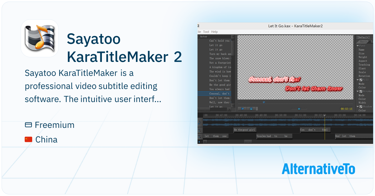 Sayatoo KaraTitleMaker 2: Create video subtitles for your karaoke songs ...