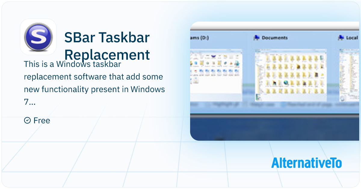 SBar Taskbar Replacement: This is a Windows taskbar replacement ...