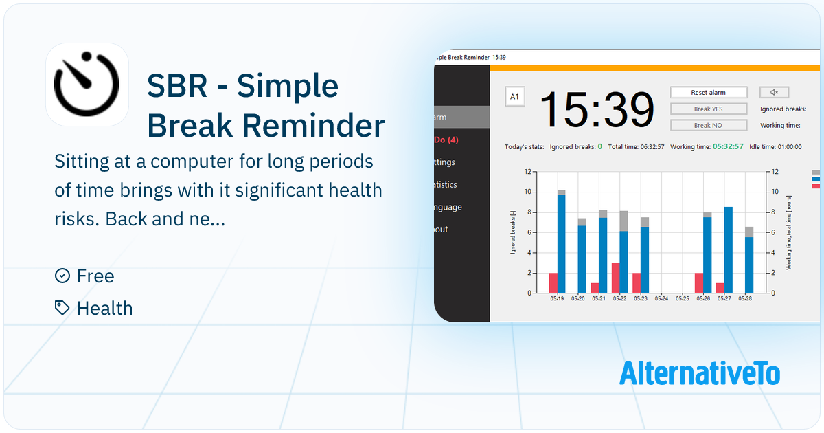 SBR - Simple Break Reminder: Application that will notify you that you ...