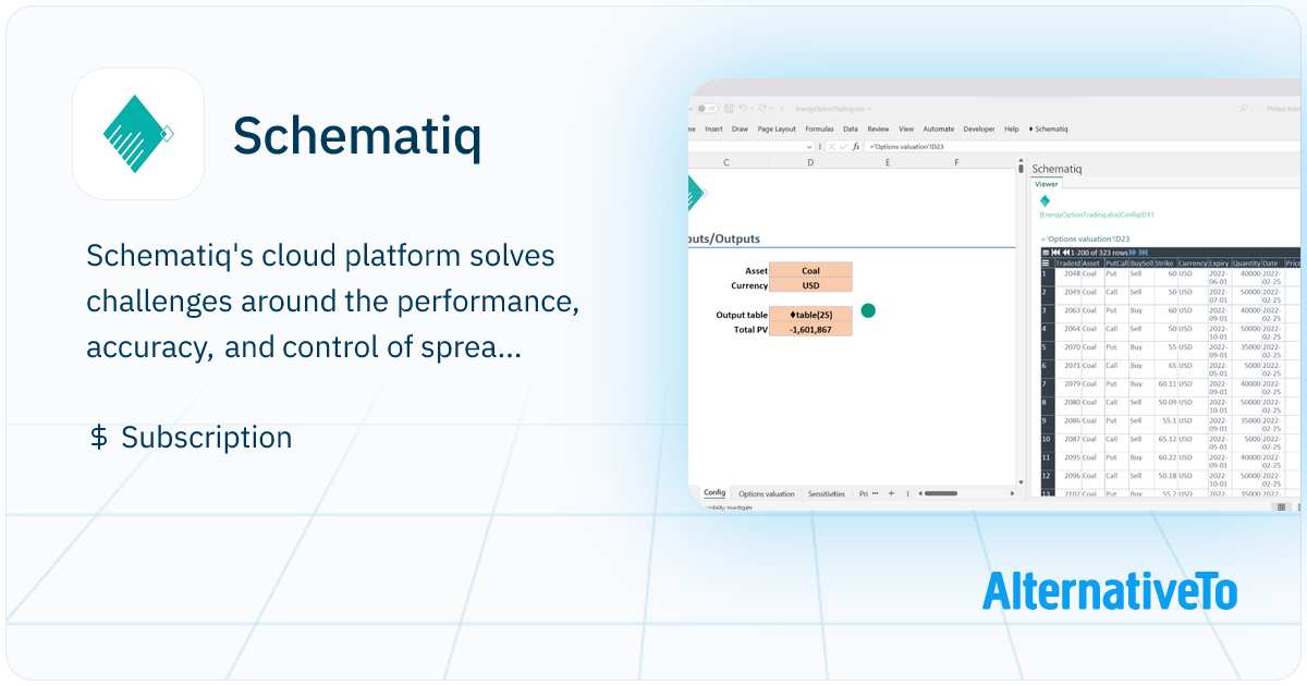 Schematiq: Optimises even the most complex of spreasheets, enables ...