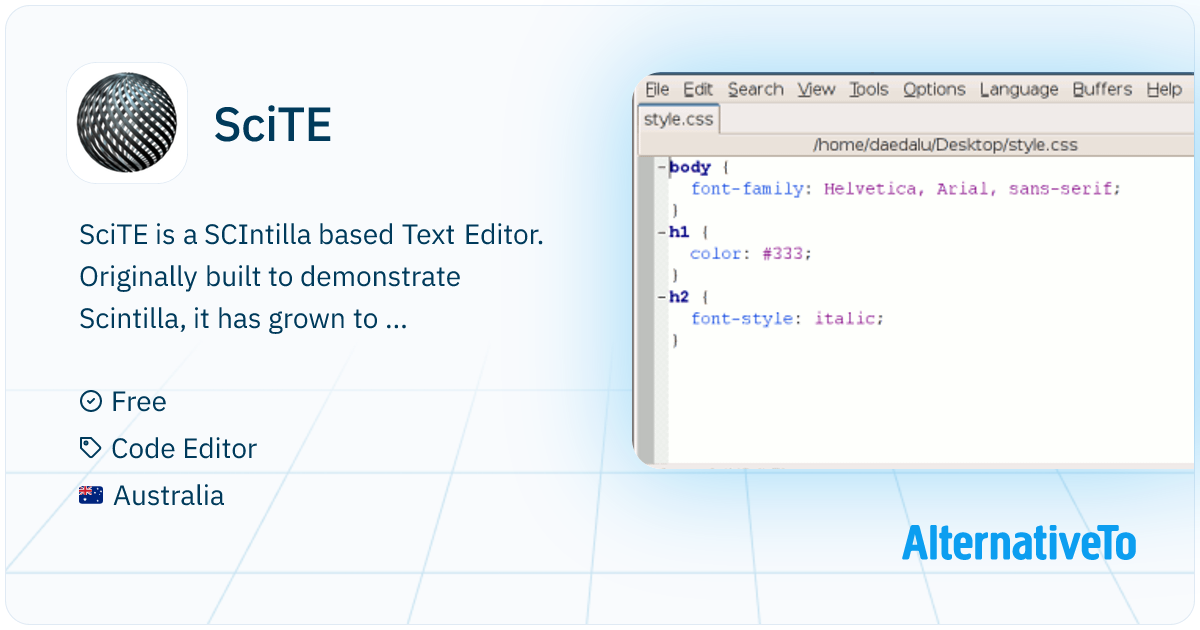 SciTE: SCIntilla based Text Editor | AlternativeTo