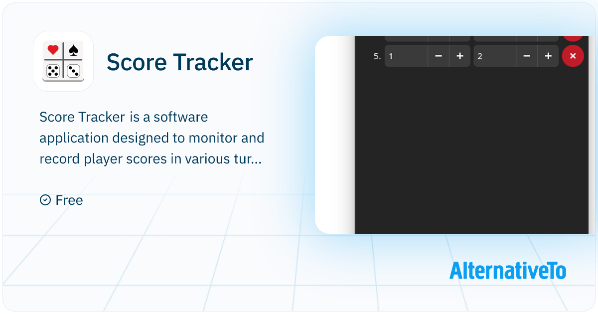 Score Tracker: Application for tracking player scores in card and board ...