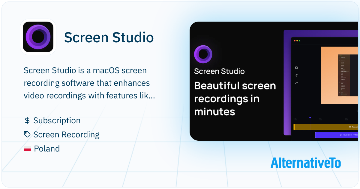 Screen Studio: Enhanced macOS screen recording with editing and visual ...