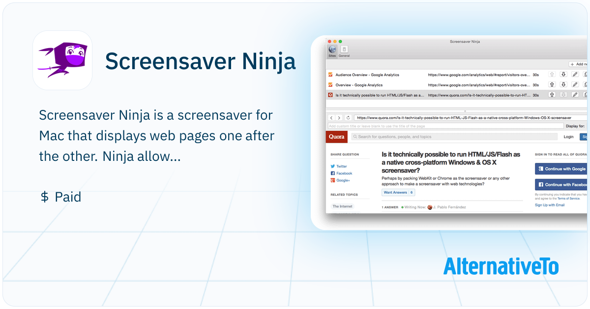 Screensaver Ninja: Displays web pages as your screensaver turning your ...