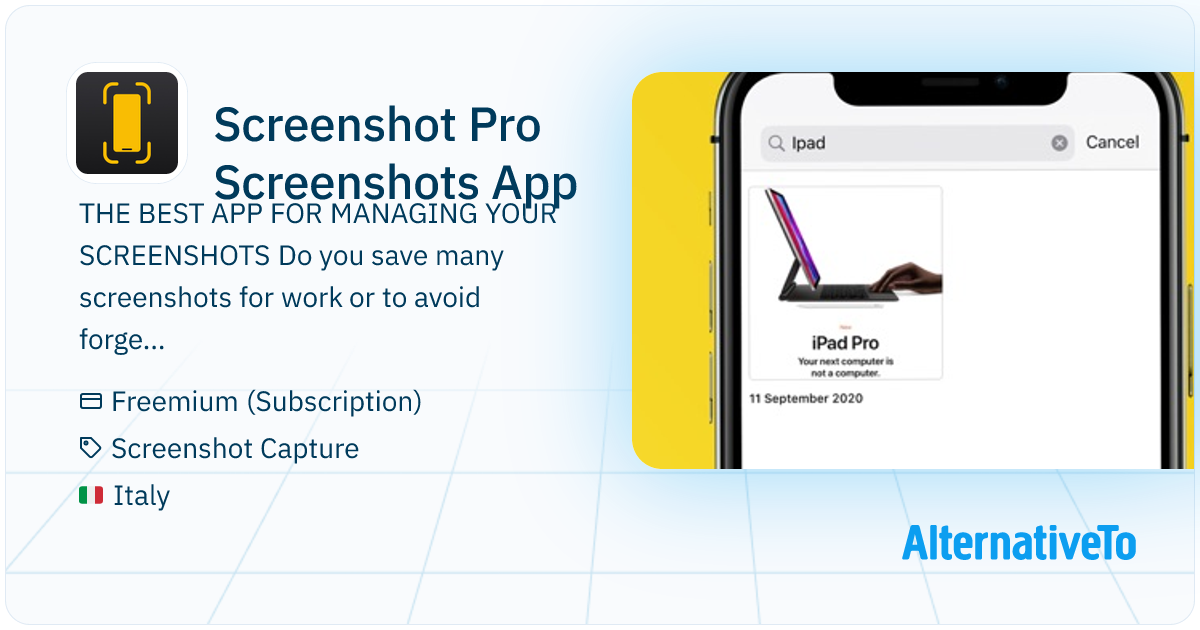 Screenshot Pro Screenshots App: Do you save many screenshots for work ...