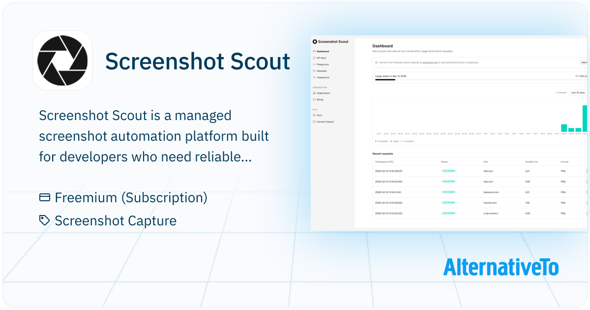 Screenshot Scout: Screenshot API for developers that delivers clean ...
