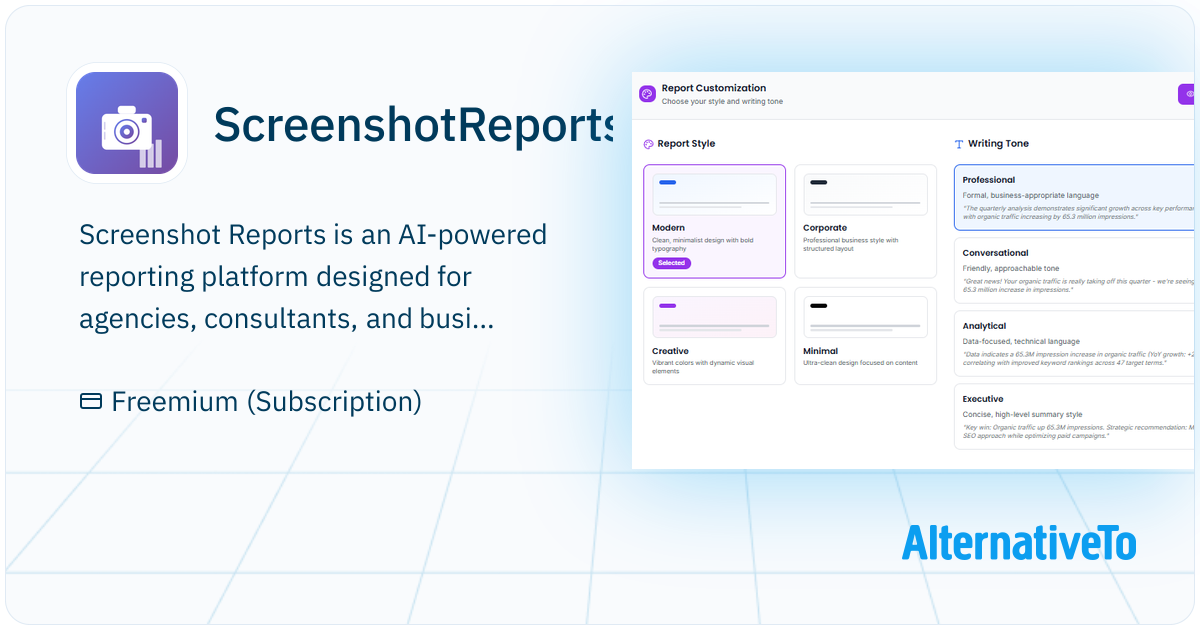 ScreenshotReports: AI-powered reporting tool for SEO, PPC, and digital ...