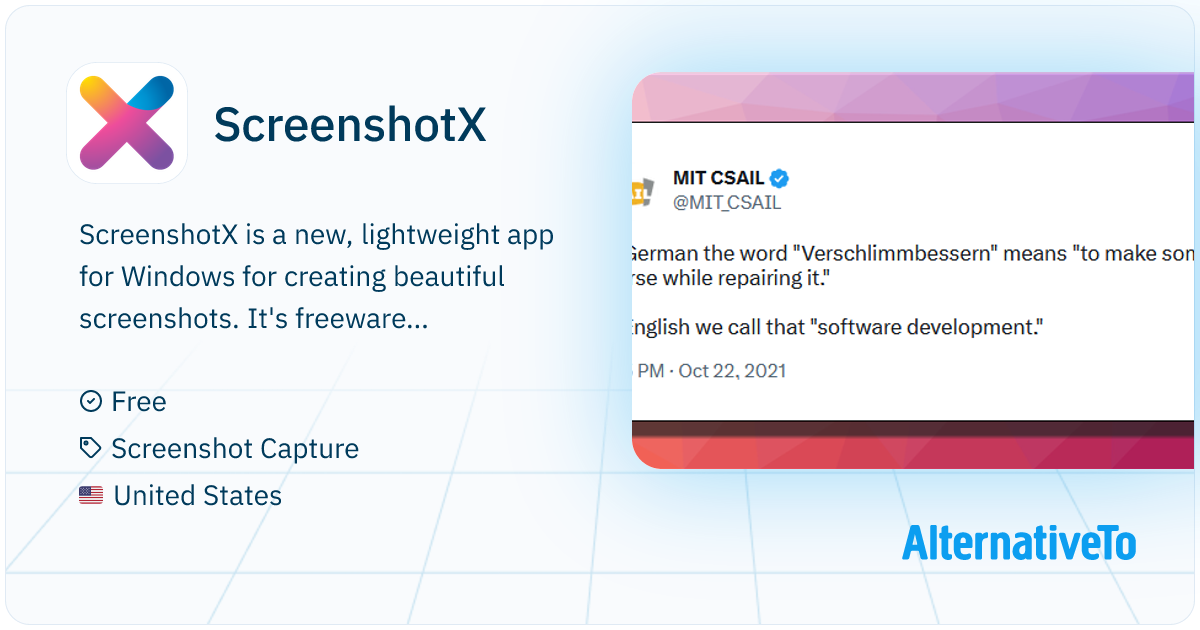 ScreenshotX: Freeware app to create beautiful screenshots in Windows ...