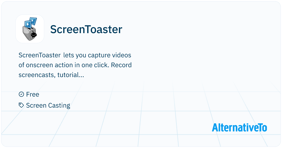 ScreenToaster: Lets you capture videos of onscreen | AlternativeTo