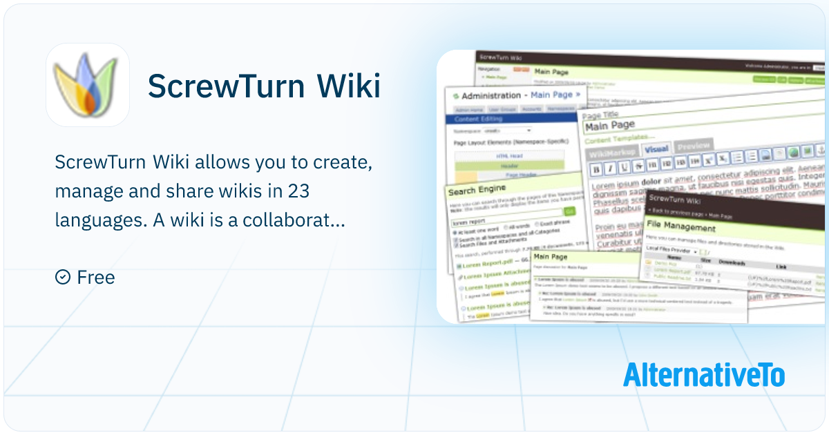 ScrewTurn Wiki: Allows you to create, manage and | AlternativeTo