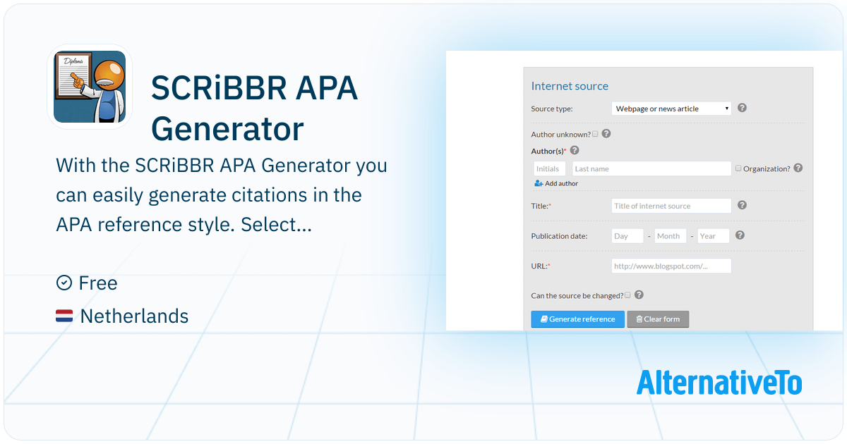 SCRiBBR APA Generator: With the SCRiBBR APA Generator you can easily ...