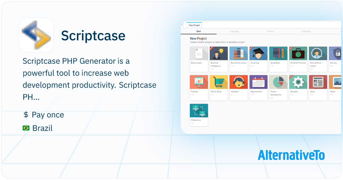 Scriptcase: PHP Generator is a powerful tool to | AlternativeTo