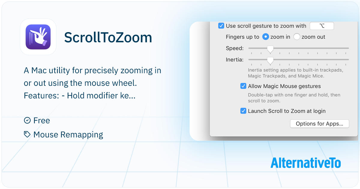 ScrollToZoom: A Mac utility for precisely zooming using the mouse wheel ...