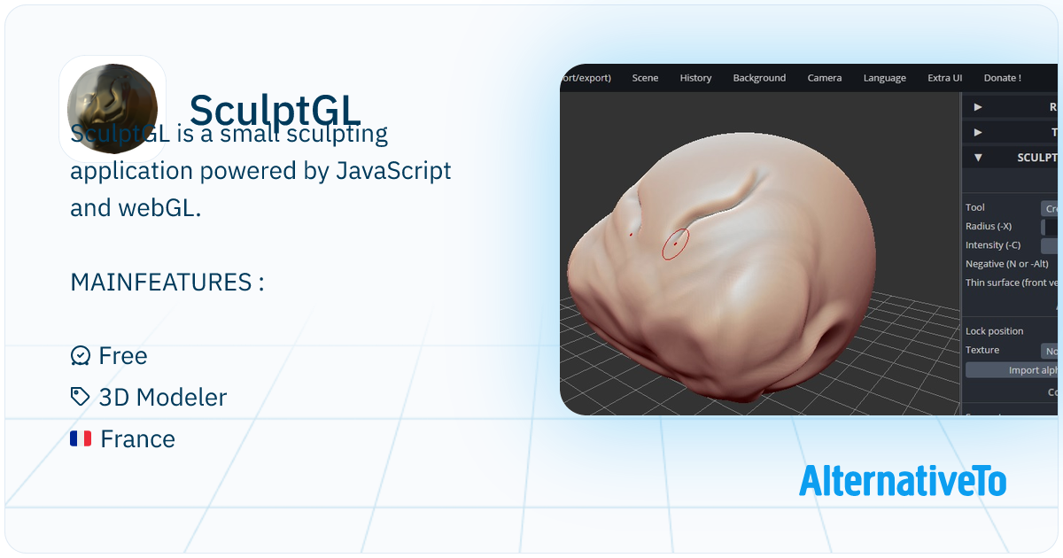 SculptGL: Browser-based 3d-modeling application | AlternativeTo