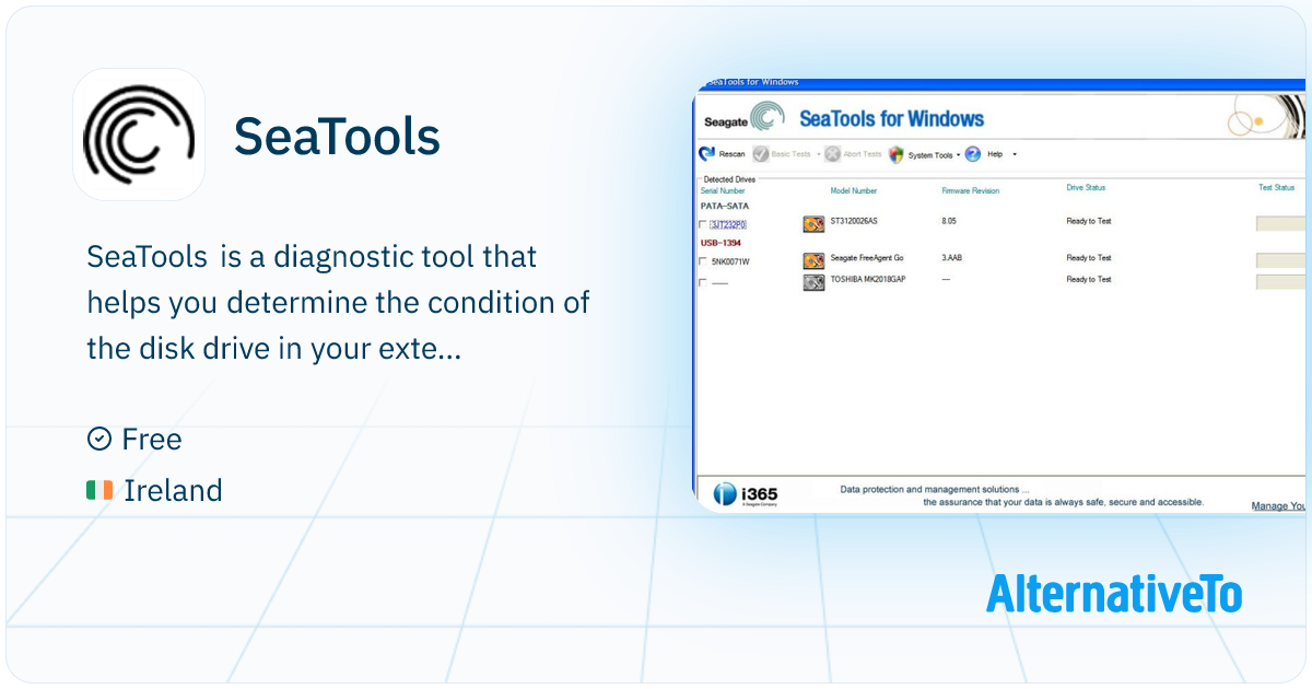 SeaTools: Diagnostic tool that helps you | AlternativeTo