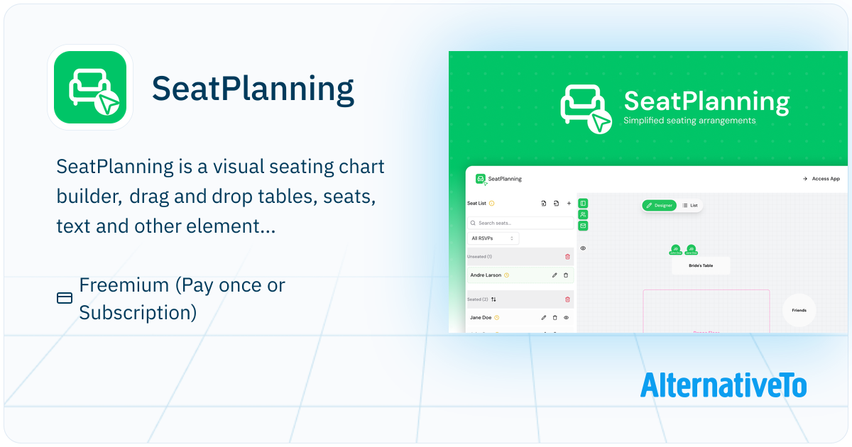 SeatPlanning: Visual seating chart builder, drag and drop tables, seats ...