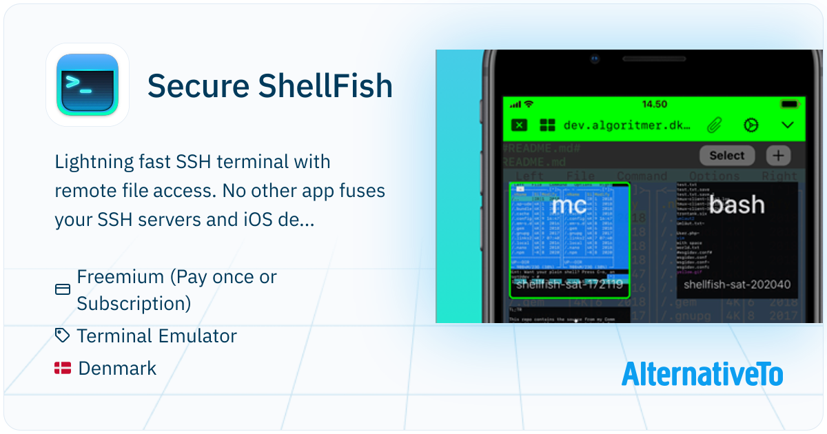 Secure ShellFish: Powerful SSH terminal for iOS & Mac | AlternativeTo