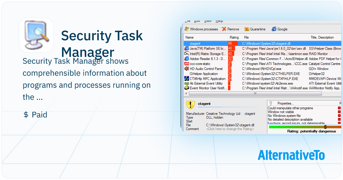 Security Task Manager: Shows comprehensible | AlternativeTo