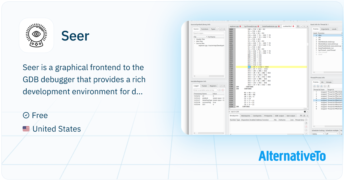 Seer: Graphical frontend to the GDB debugger | AlternativeTo