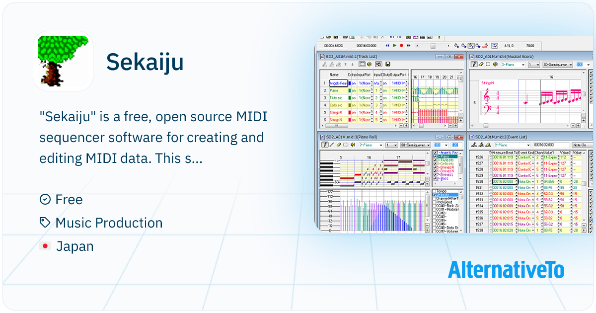 Sekaiju: "Sekaiju" is a free, open source MIDI | AlternativeTo