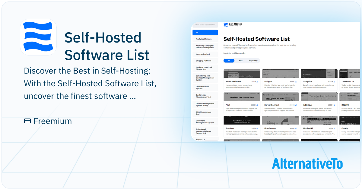 Self-Hosted Software List: Choose self-hosted for privacy: Our list ...