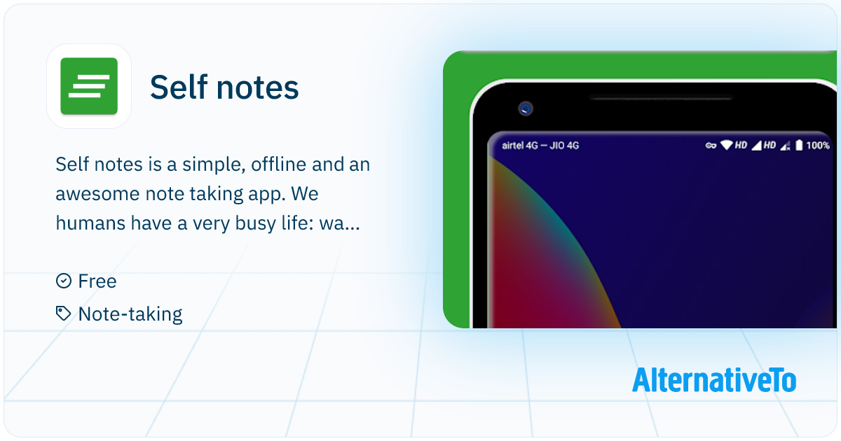 Self notes: Simple, offline and an awesome | AlternativeTo