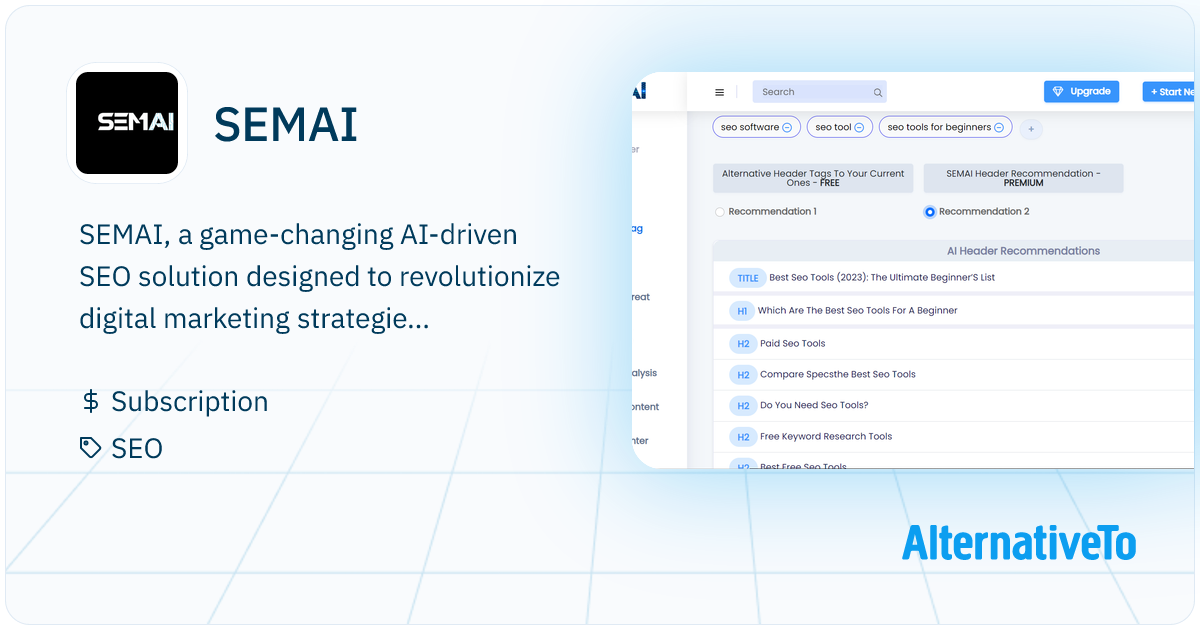 SEMAI: AI driven SEO SaaS software encompassing all aspects of SEO ...