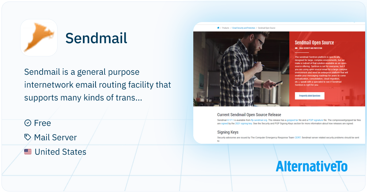 Sendmail: General purpose internetwork email | AlternativeTo
