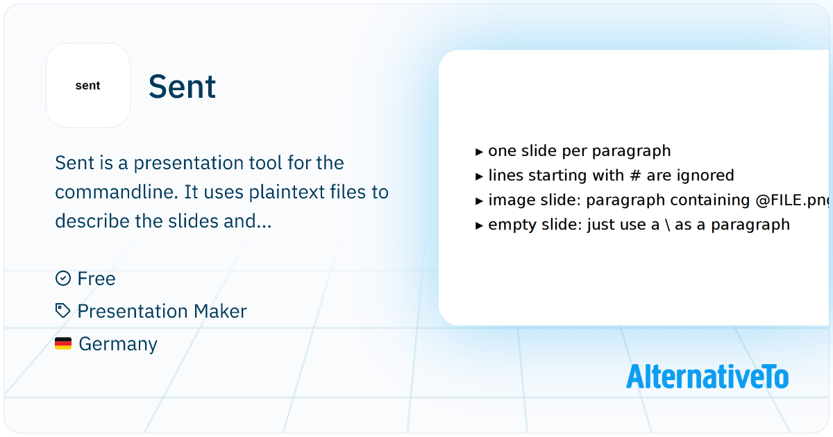 Sent: Simple plaintext presentation tool for the commandline ...