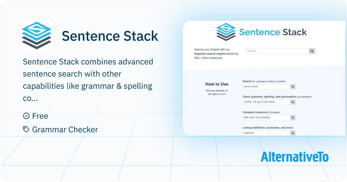 Sentence Stack: The free linguistic search engine for improving your ...
