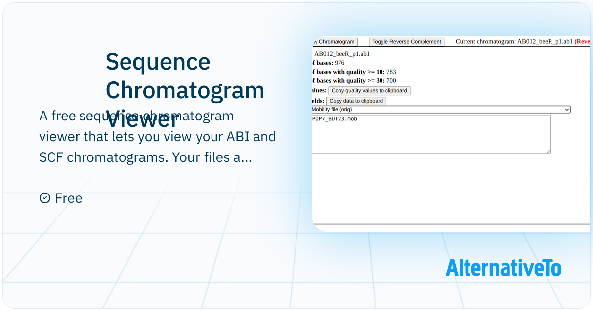Sequence Chromatogram Viewer: A tool to view and inspect your ABI or ...