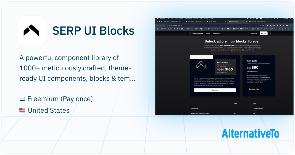 SERP UI Blocks: A powerful component library of 1000+ meticulously ...