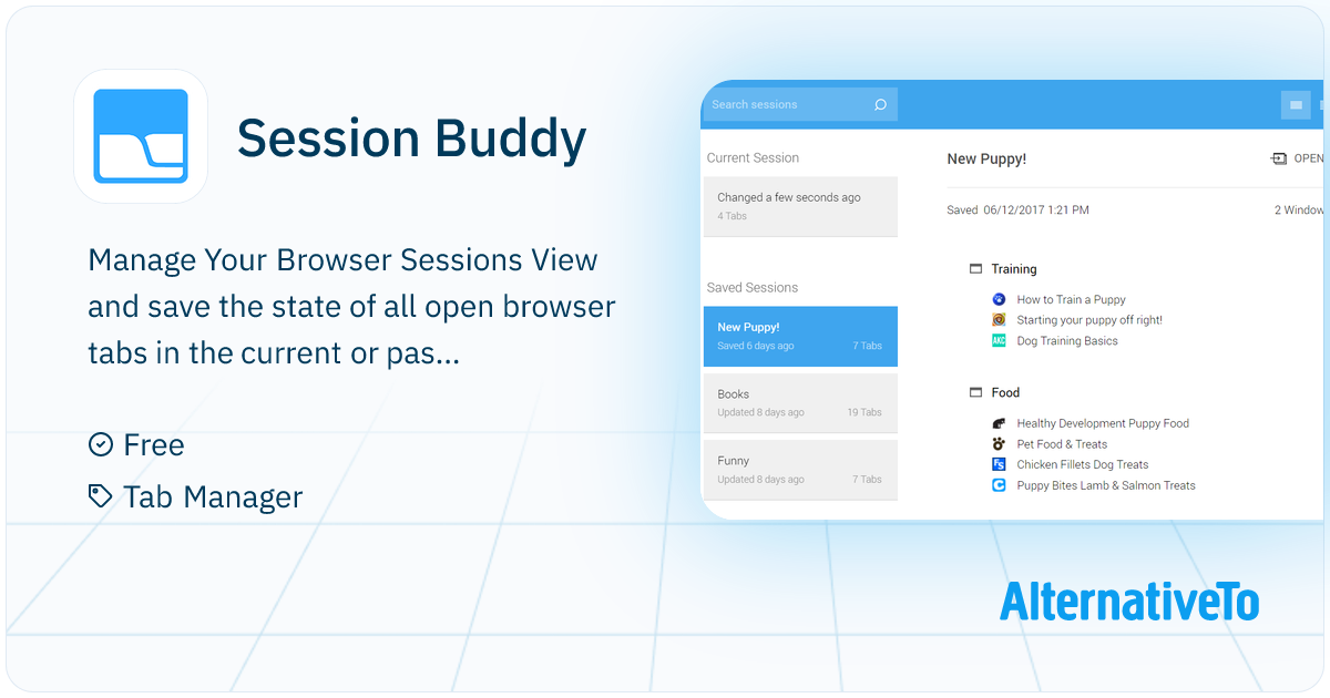 Session Buddy: Manage Your Browser Sessions | AlternativeTo