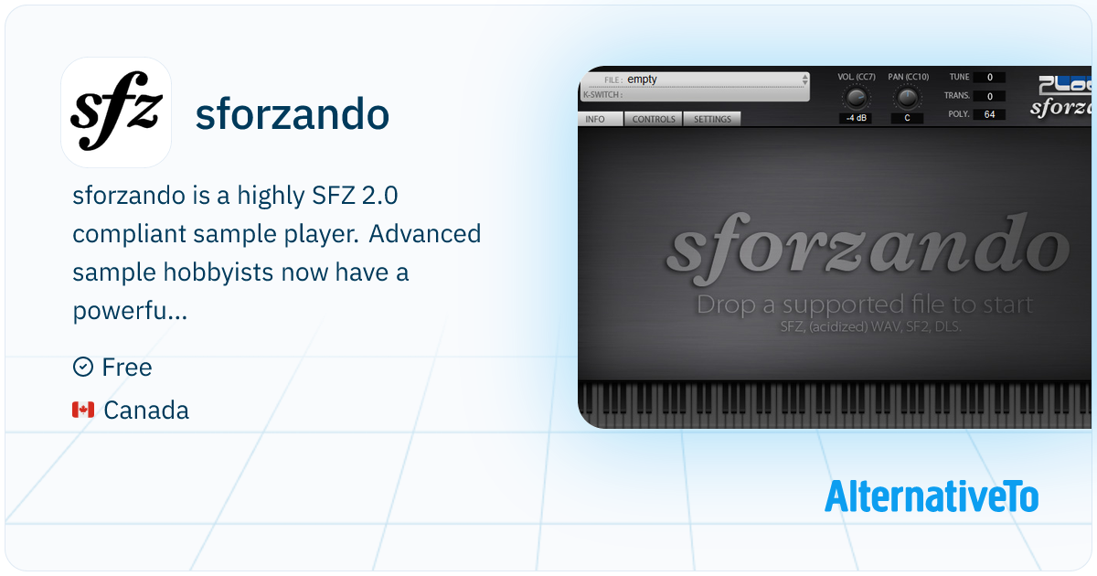 sforzando: Simple but powerful SFZ Player | AlternativeTo